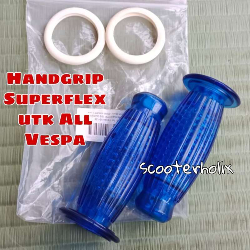 Jual Handgrip Botol SUPERFLEX warna BIRU dan MERAH utk Vespa 2 Tak di ...