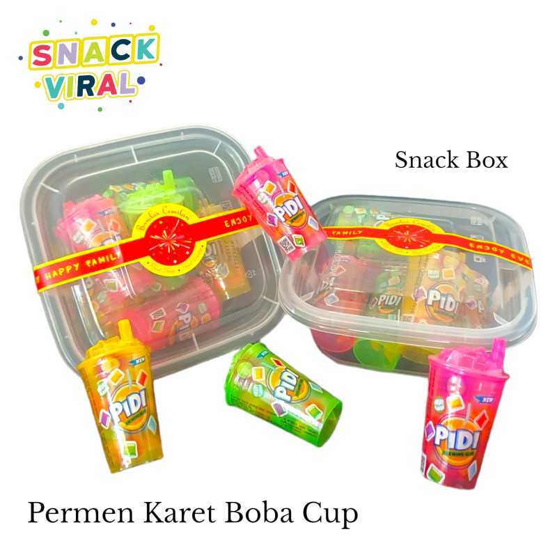 Promo Snack Viral - Permen Karet Boba Cup Fruit Chewing Gum Snack Box ...