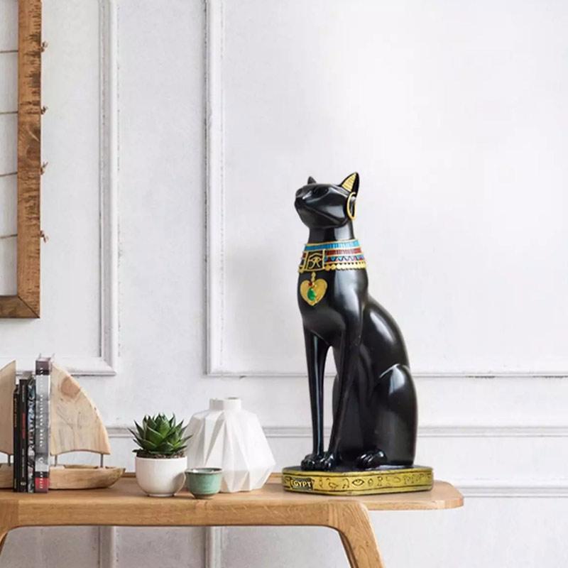Promo Handmade Patung Dewa Kucing Raja Firaun Zaman Mesir Kuno Pajangan ...