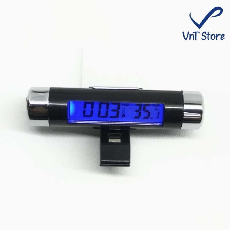 Jual Jam Mobil Dan Termometer Car Digital Thermometer Clock Suhu Waktu ...