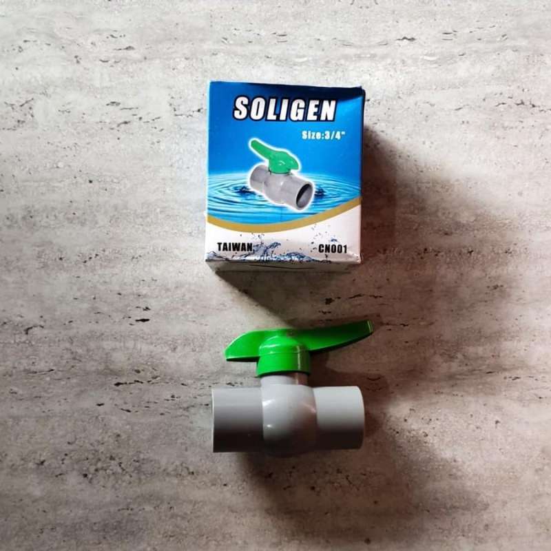 Jual Stop Kran Soligen - Ballvalve - Ball Valve PVC 3/4 di Seller ...