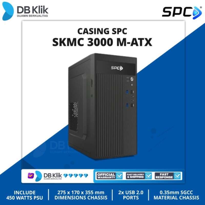 Promo Casing Spc Skmc 3000 M-Atx With 450 Watts Psu - Case Spc Skmc3000 Diskon 10% di Seller ...