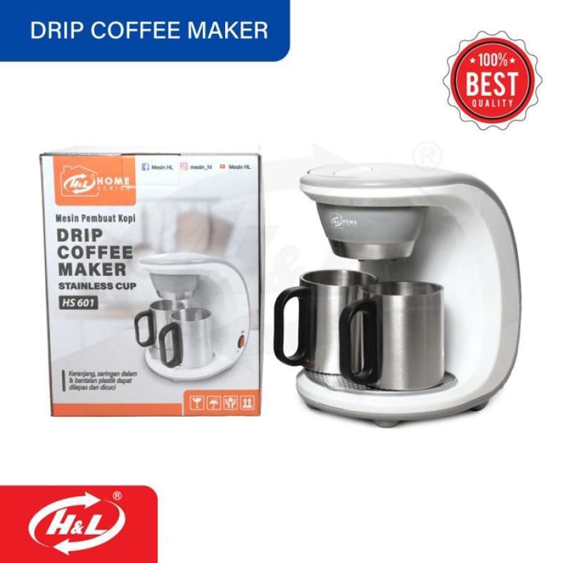 Promo HL HS601 Drip Coffee Maker Stainless Cup Mesin Pembuat Kopi di ...