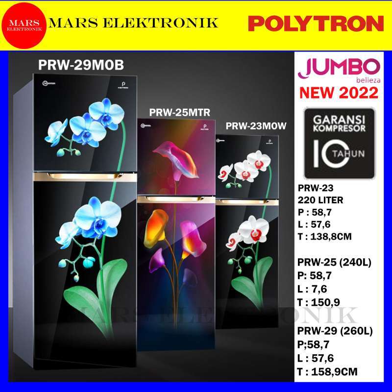 Jual KULKAS POLYTRON PRW 23 MO / 25 MO / 29 MO / NEW 2022 BELLEZA ...