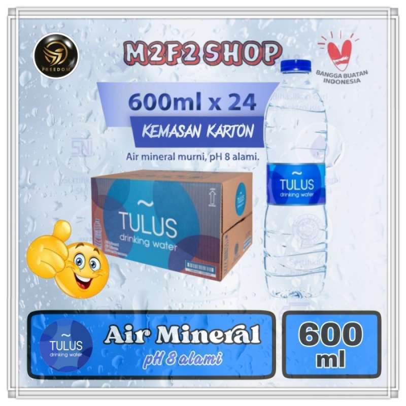 Promo Air Mineral Tulus Ph8 Botol Plastik Pet - 600 Ml (kemasan Karton ...
