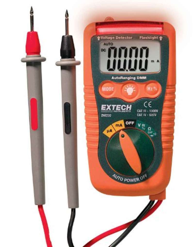 Promo Extech DM220 CAT IV Mini Pocket MultiMeter with Non-Contact ...
