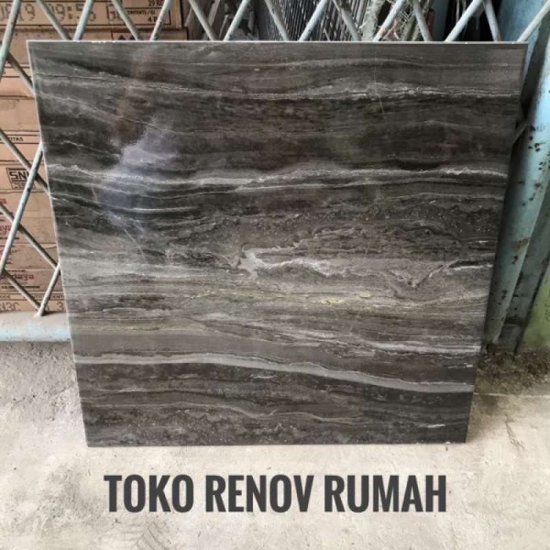 Promo Keramilk Lantai 50x50 Hitam Motif Marmer/ Keramik Dinding Hitam ...
