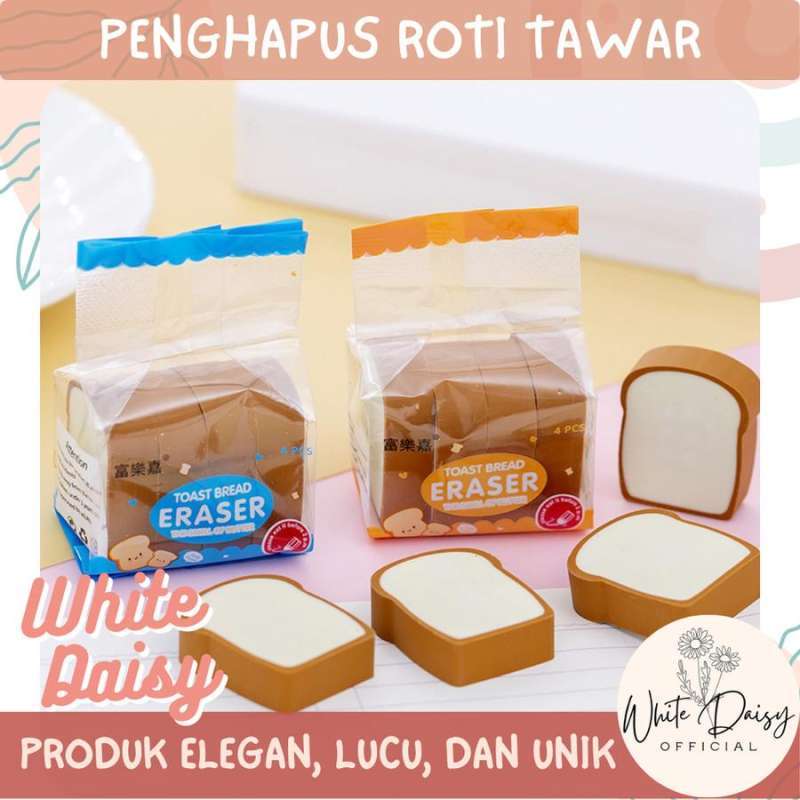 Jual Penghapus Roti Tawar Lucu Premium Eraser Bentuk Makanan Bread ...