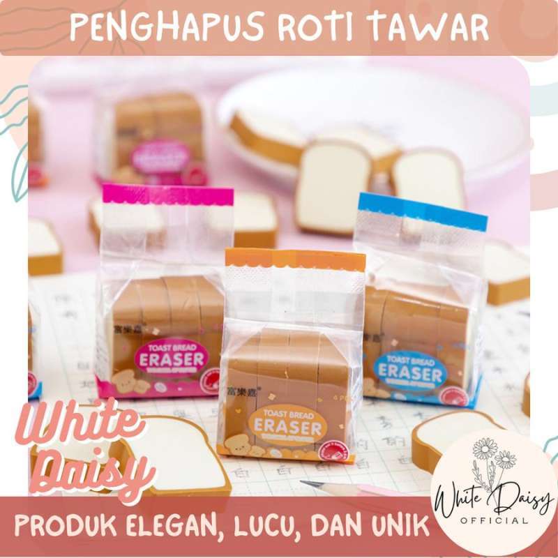 Jual Penghapus Roti Tawar Lucu Premium Eraser Bentuk Makanan Bread ...