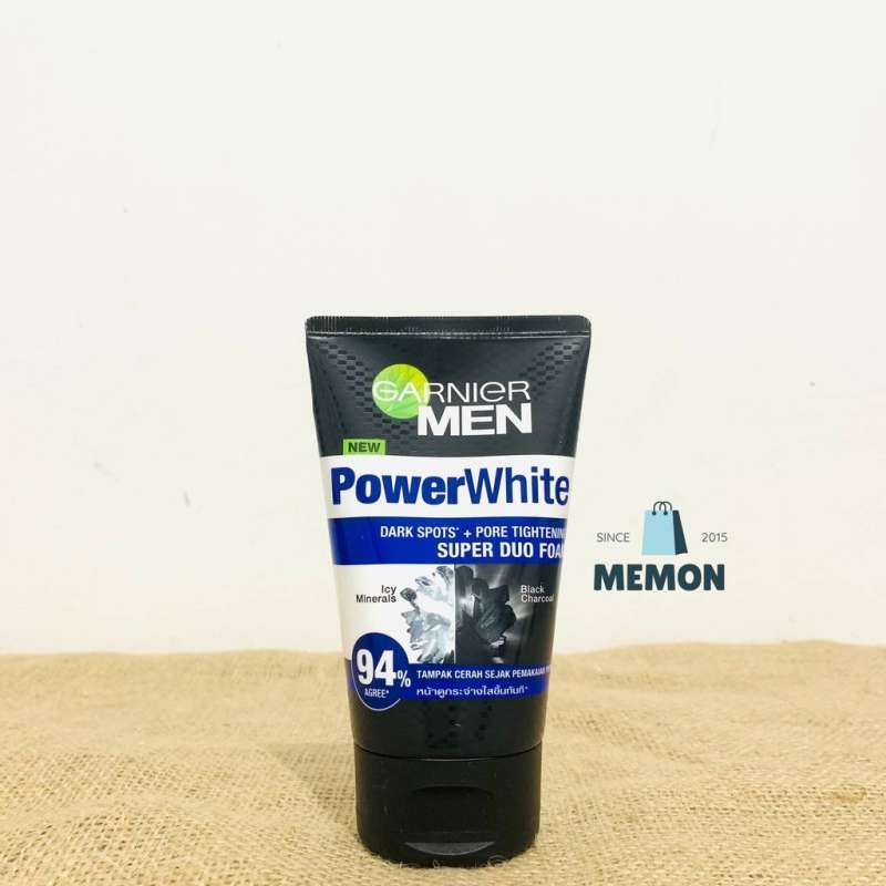 Jual Garnier Men Power White Super Duo Foam 94% 100ml di Seller Kedai ...