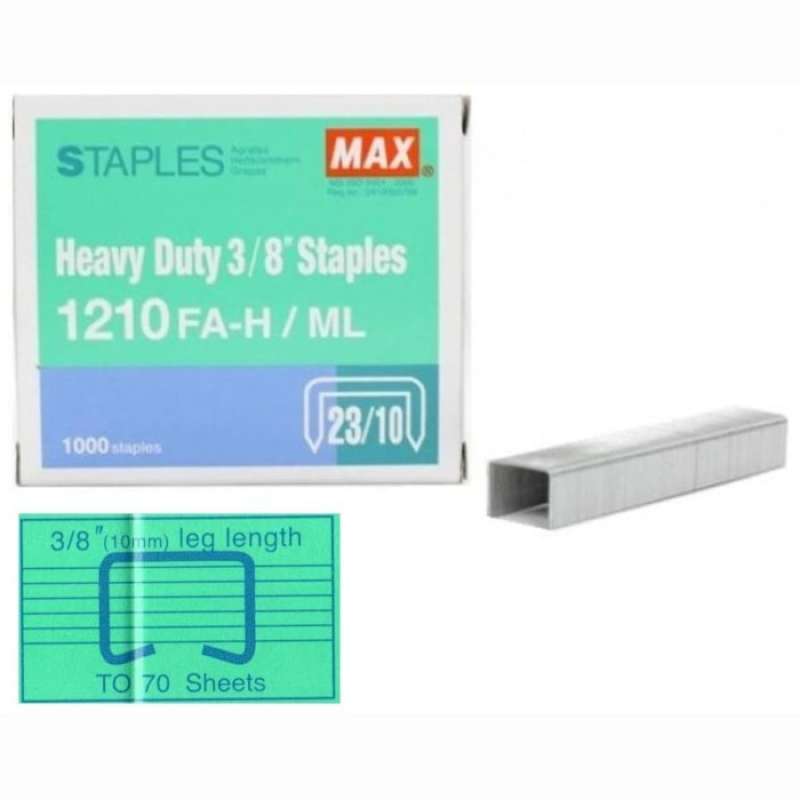 Jual Isi Staples Puncher Hekter MAX heavy Duty 1210 FA-H ML di Seller ...