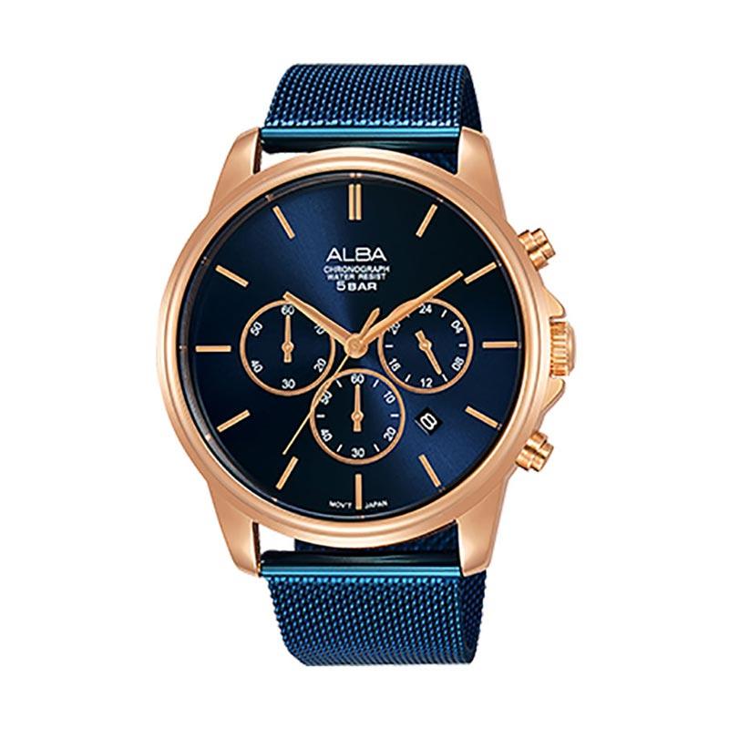 Jual Alba Blue Dial Stainless Steel Jam Tangan Pria [AT3E40X1] di ...