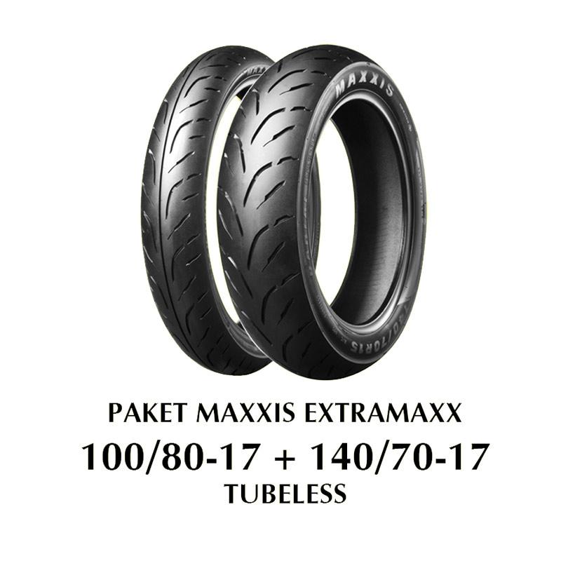 Promo Maxxis Extramaxx 100/80-17 & 140/70-17 Paket Ban Tubeless Diskon ...