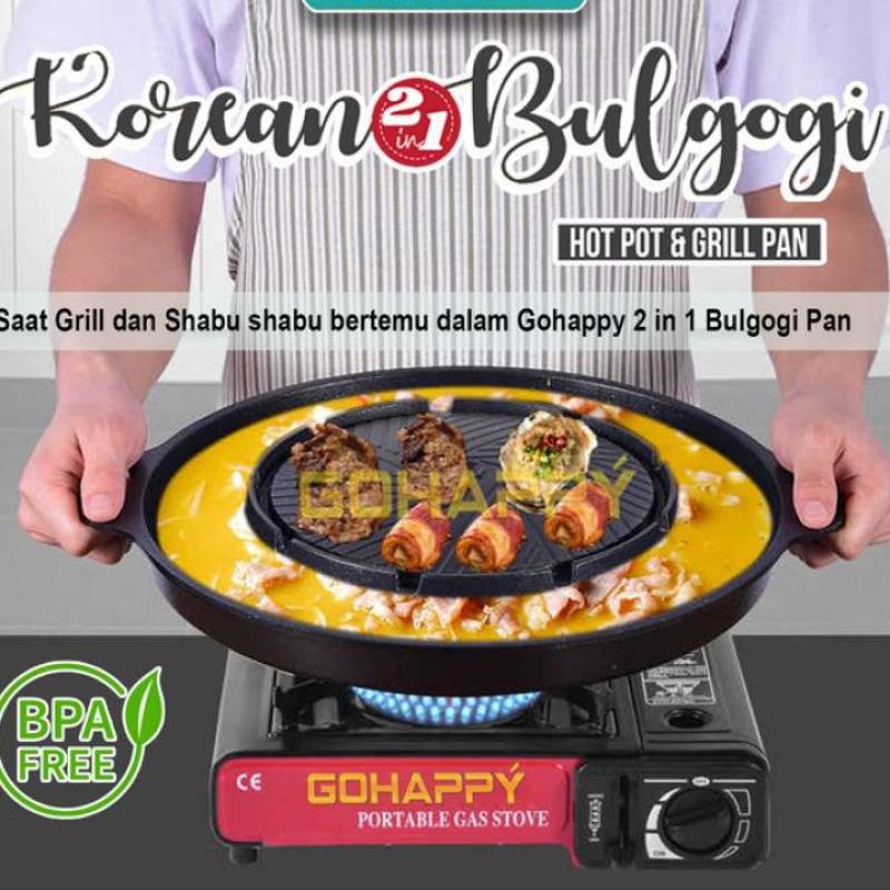 Promo Mookata Pot Thai merk Gohappy Panci Bulgogi 2 in 1 HK.39 Grill ...