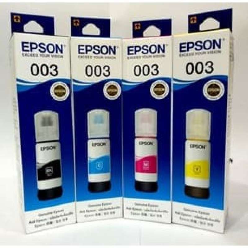 Jual (ORI) Tinta Epson 003 T003 T-003 ORIGINAL HITAM BIRU MERAH KUNING ...
