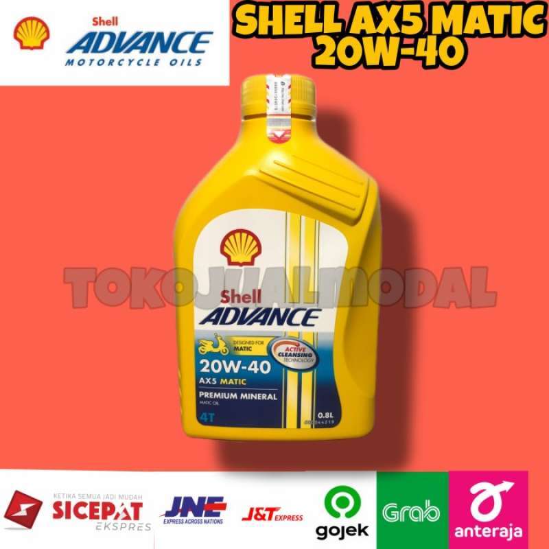 Promo Oli Motor Shell Advance Ax5 Matic 20W-40 0,8L ( Barcode Scan ...