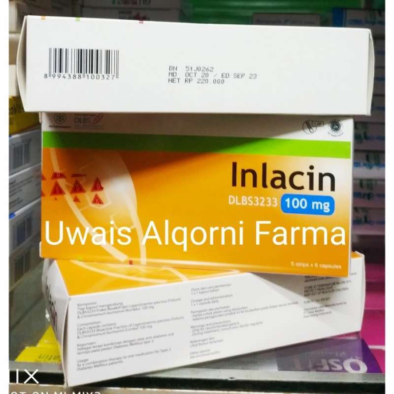Promo Inlacin 100 Mg-Box 30 Kapsul-Suplemen Anti Diabetes-Dexa-Original ...