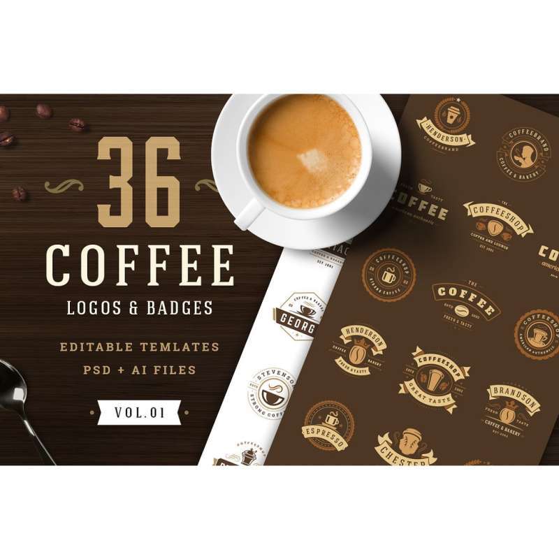 Jual 36 Coffee Logos And Badges Di Seller Digital Black Market ...
