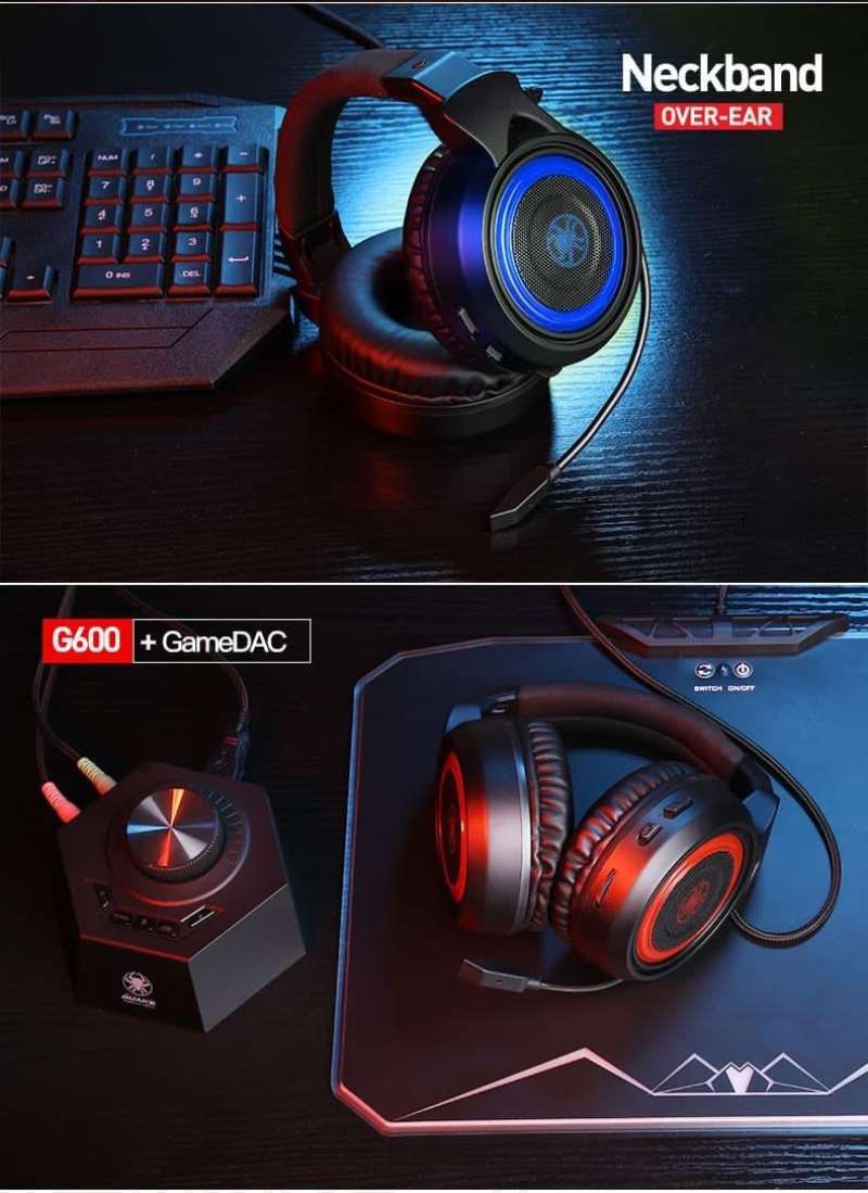 Promo Plextone G600 Gamedac Neckband + Quake Sound External Gaming ...