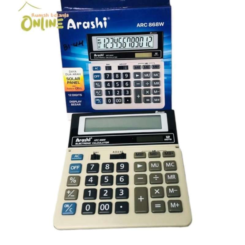 Jual Kalkulator Calculator Calc ARC 868W 12 Digit Layar Besar Merk ...