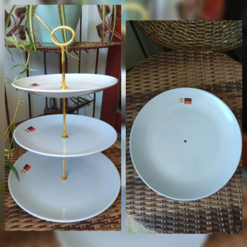 Jual Stand Tier Piring Bulat Putih White Cupcakes Cup Cake Kue Tingkat di Seller CobanBaith ...