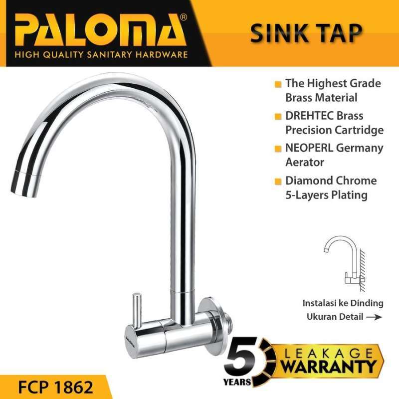 Jual Tap PALOMA FCP 1862 Keran Kran Air Dingin Sink Wastafel Dapur ...