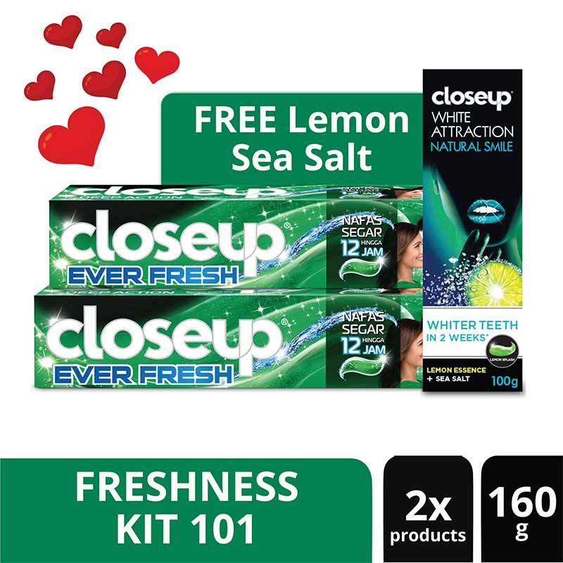 Promo CLOSE UP Deep Action Menthol Fresh Gel Toothpaste [160 g] Twin ...