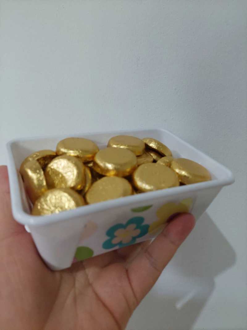 Promo Kotak Kecil L'agie Cokelat Koin Emas Compound Paduan Susu Isi ...