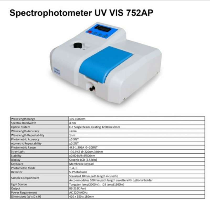 Jual Spectrophotometer Uv Vis 752ap Visible / Spectro Uv Vis Di Seller ...
