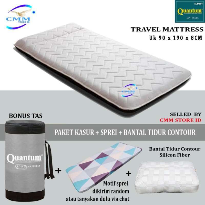 Jual Kasur Lipat Quantum / Travel Bed / Kasur Gulung 90X190X8Cm ...