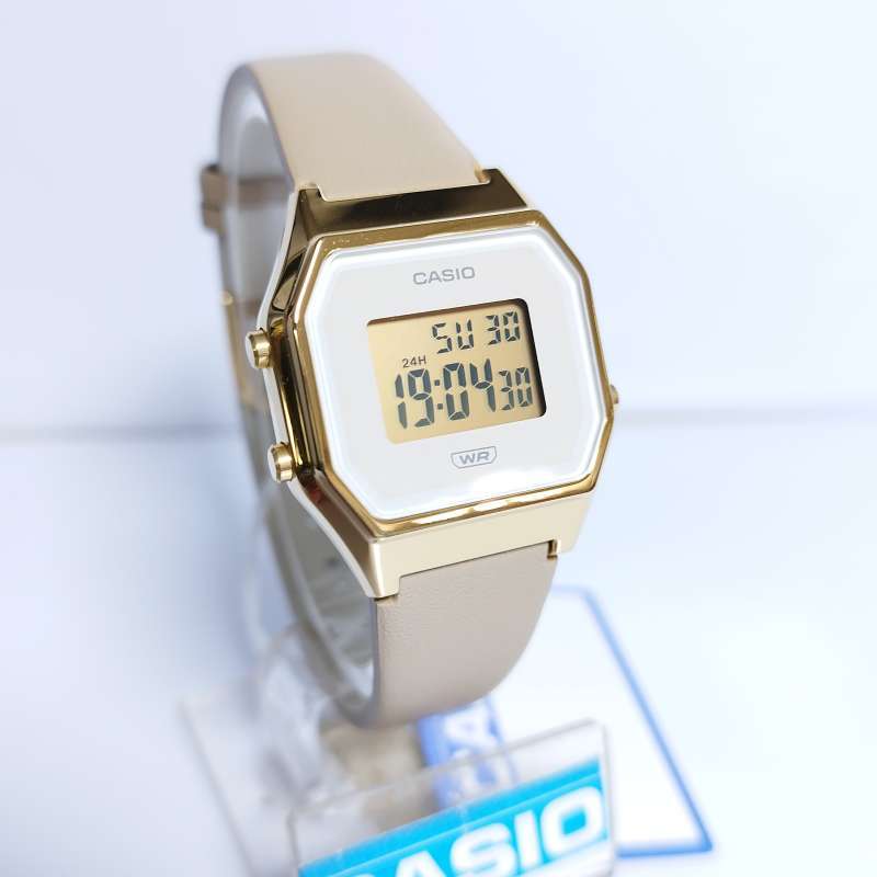 Promo CASIO LA680WEGL / LA680WEL Jam Tangan Wanita Digital Kulit Vintage Pastel Diskon 47% di ...