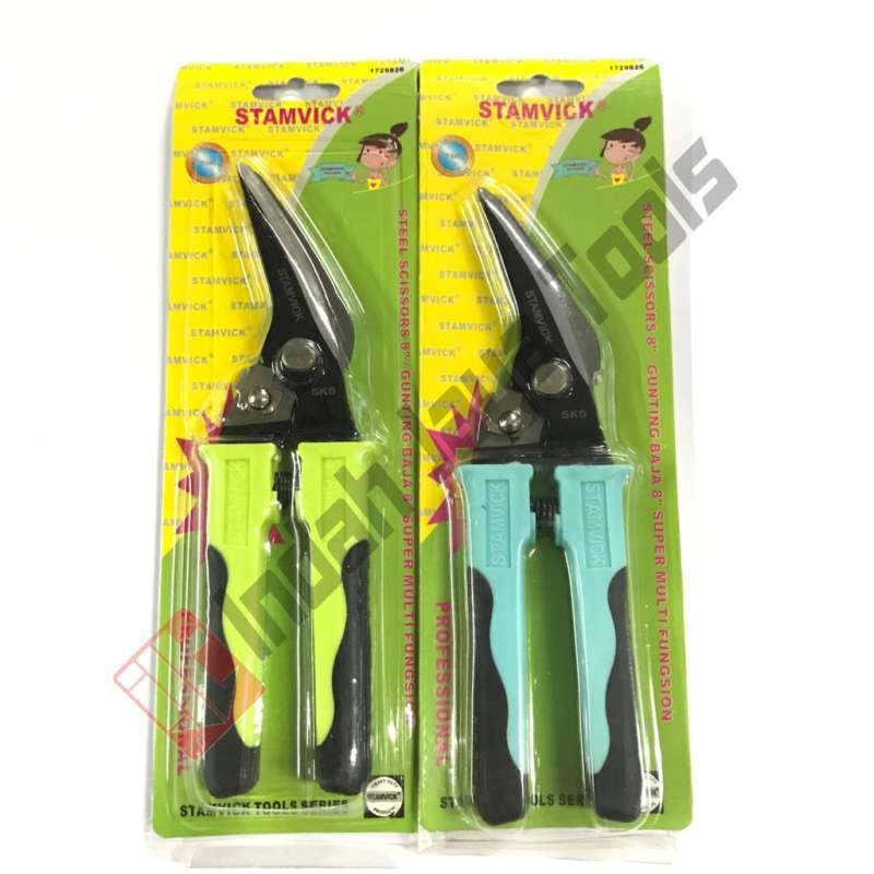 Jual Gunting Baja STAMVICK 8 Inch - Gunting Dahan Baja Ringan Besi Plat ...