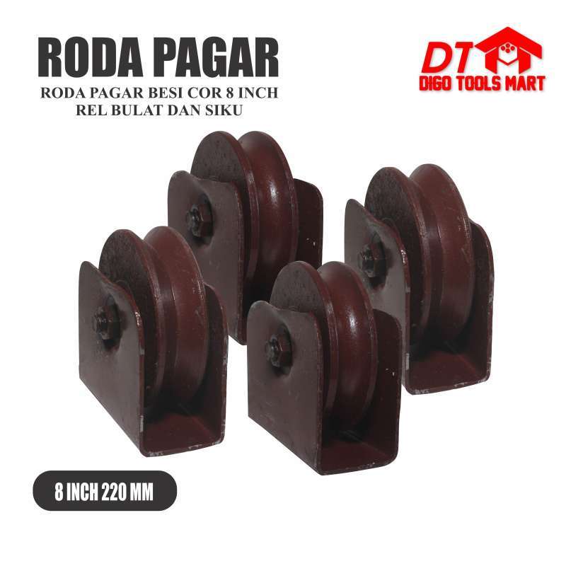 Jual Roda Pagar Besi Cor 8 Inci Rel Siku Dan Rel Bulat - Rel Lancip Di ...