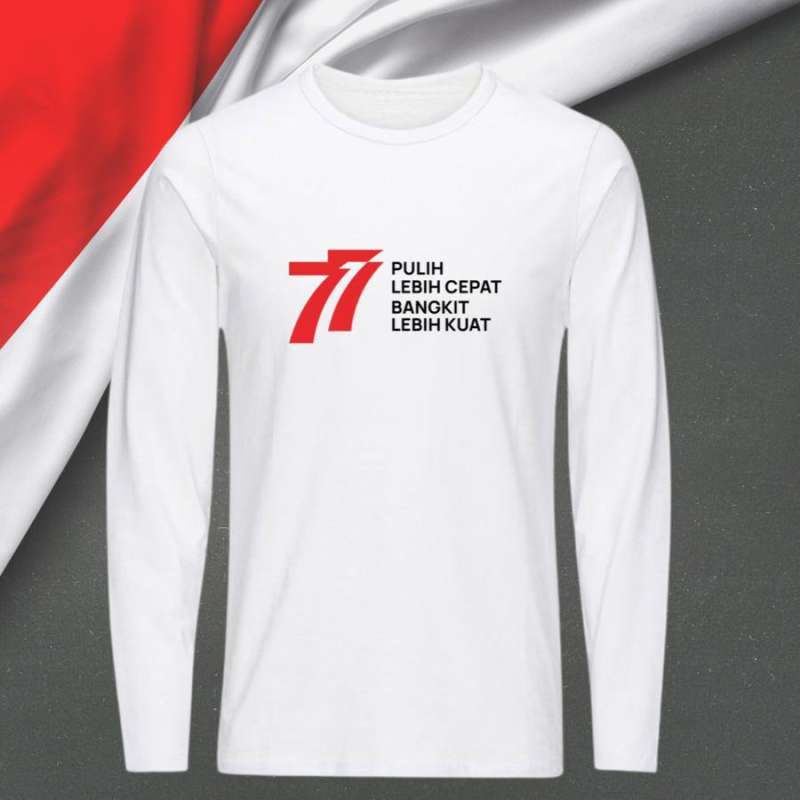 Jual Baju Kaos HUT RI 77 17 agustus, HUT RI 77 Lengan Panjang - XXL Merah di Seller DGG Clothing ...