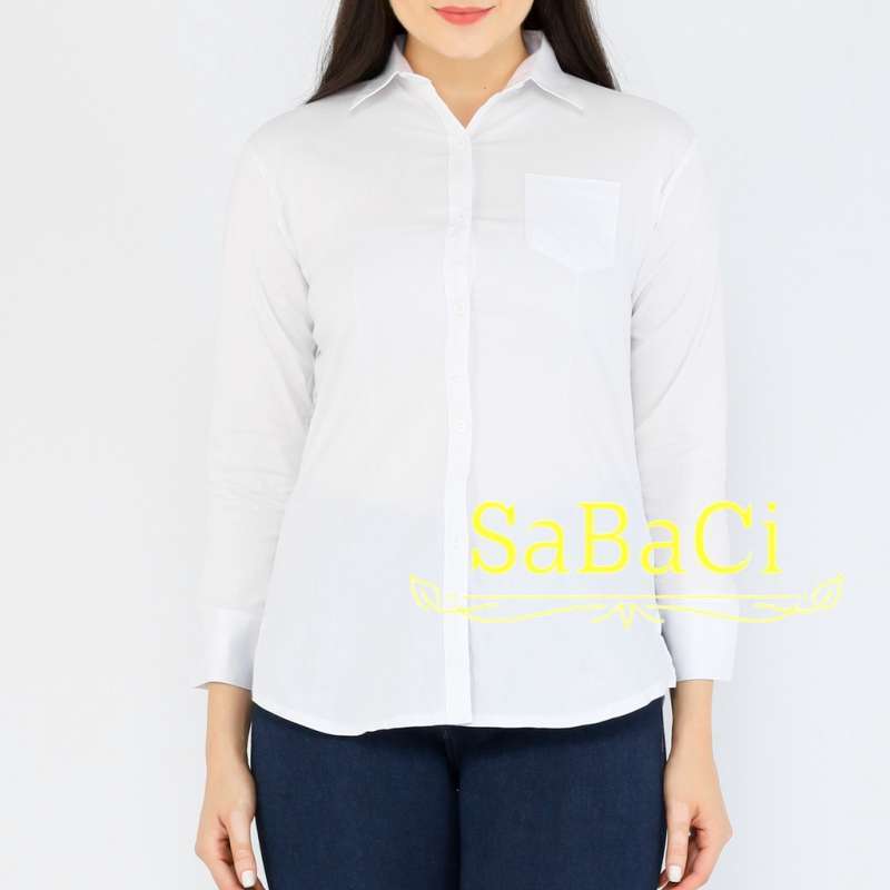 Jual Kemeja Kerja Wanita / Kemeja Putih Wanita / Kemeja Polos Formal ...