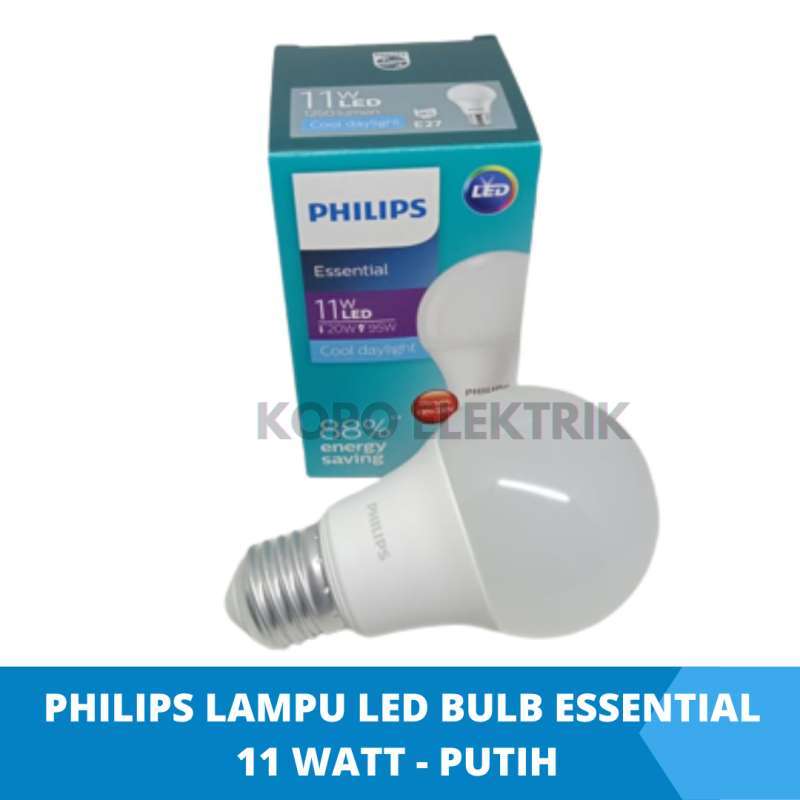 Promo Philips Lampu Bulb LED Essential 11 Watt - Putih Diskon 1% di ...