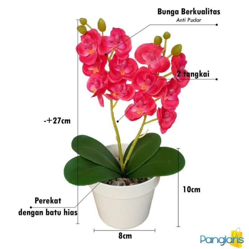 Jual Bunga Plastik Anggrek Mini Ukuran Jumbo Dekorasi Ruangan Rak ...