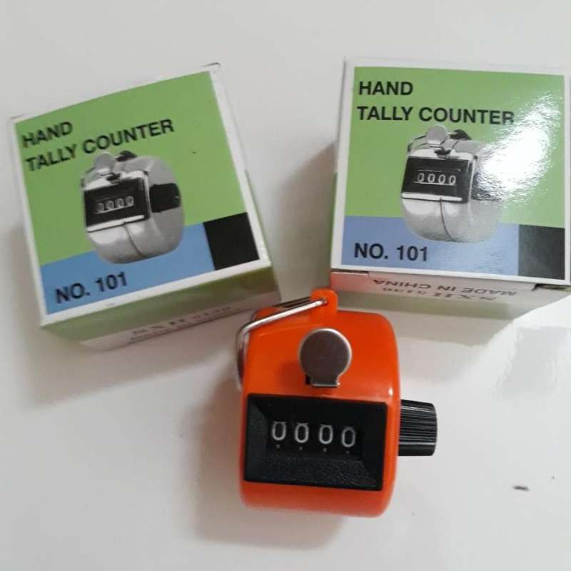 Jual Alat Hitung / Hand Tally Counter / Tasbih Digital Warna - Orange ...
