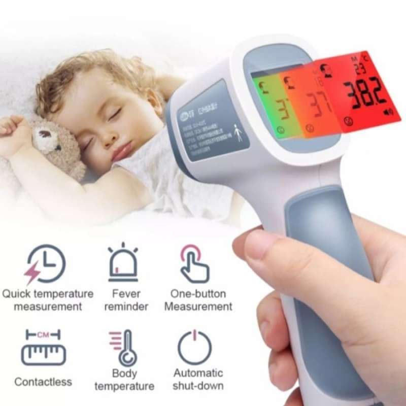 Jual termometer infrared digital pengukur suhu tubuh anak,bayi di ...