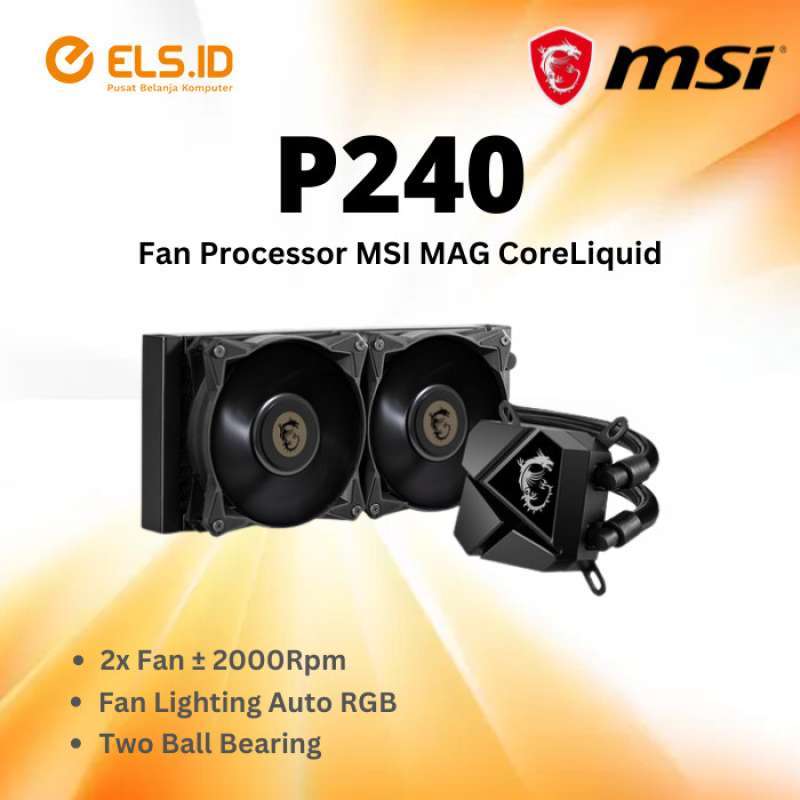 Jual MSI MAG CoreLiquid P240 Fan Processor Lighting Auto RGB di Seller ...