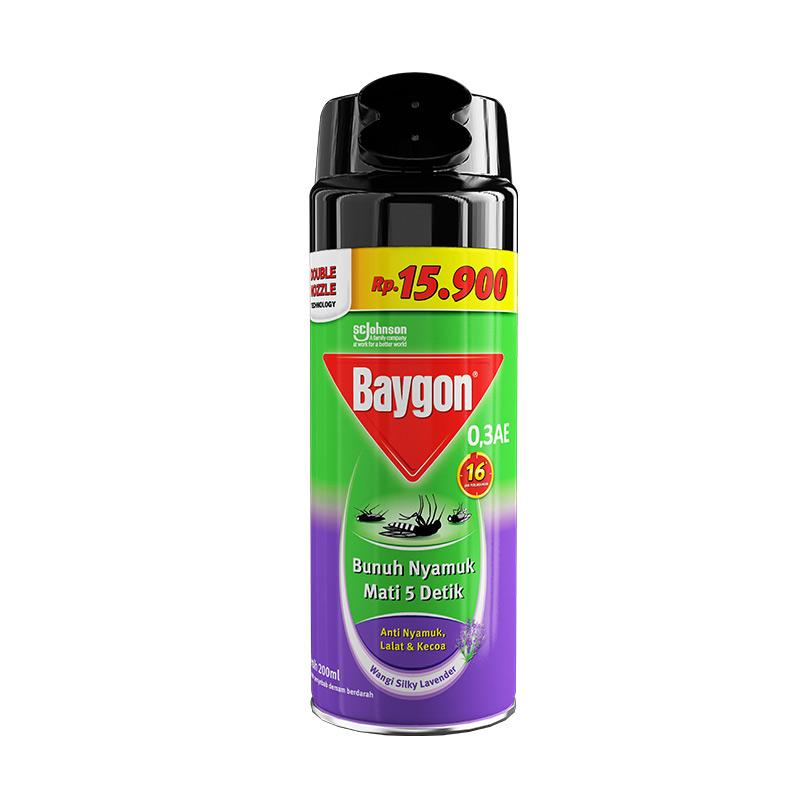 Jual Baygon Aerosol Lavender Cairan Pembasmi Nyamuk & Serangga [200 mL ...