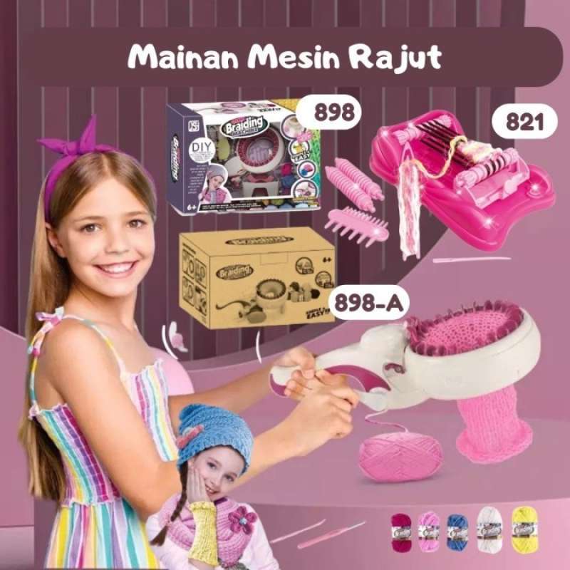 Promo Mainan Edukasi Anak Mesin Rajut Jahit Manual Mainan Kerajinan ...