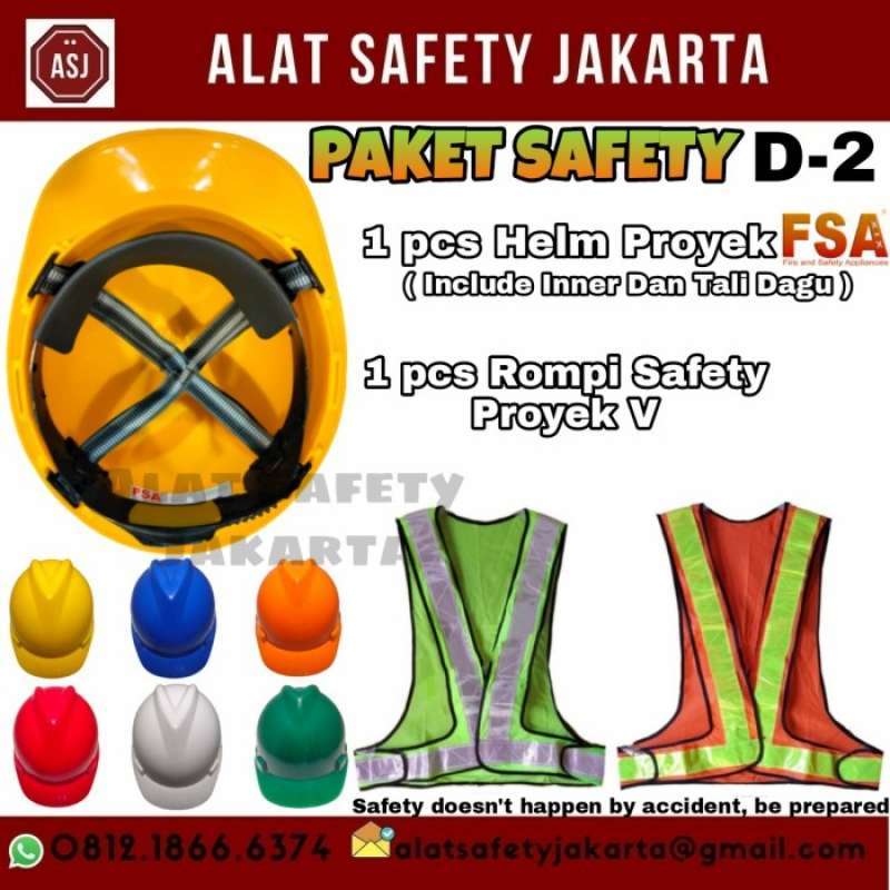 Promo Paket Helm Proyek FSA (Warna Cerah) + Rompi Safety Proyek Model V ... Promo Paket Helm Proyek FSA (Warna Cerah) + Rompi Safety Proyek Model V ...
