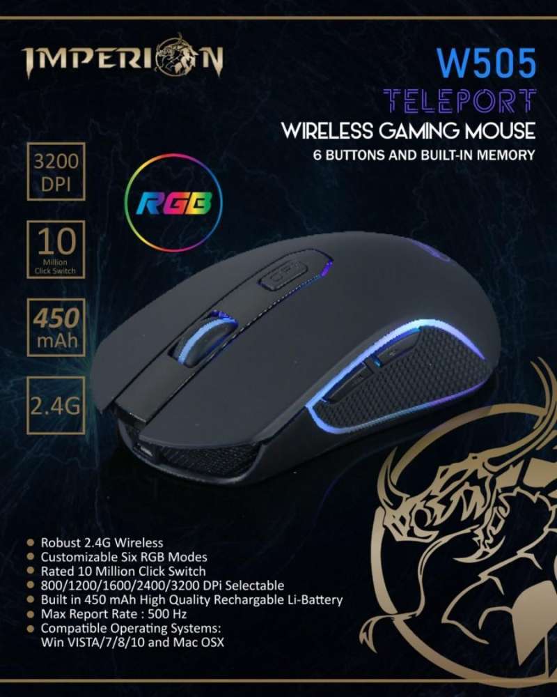 Jual IMPERION W505 TELEPORT WIRELESS MOUSE GAMING di Seller Vidsen ...