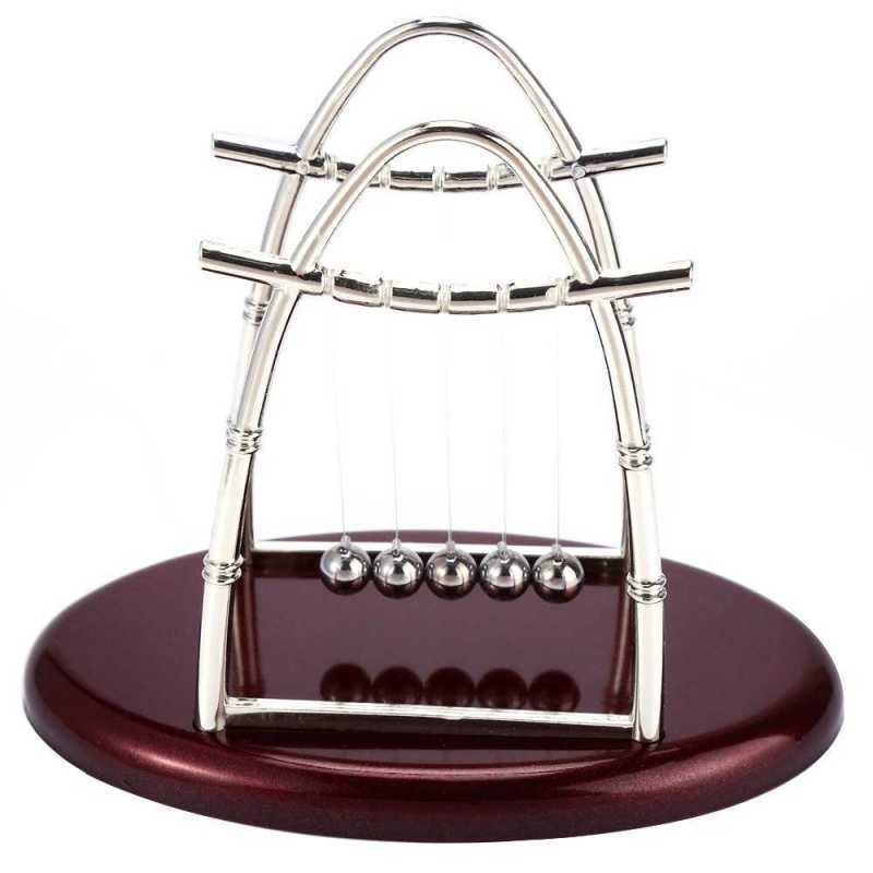 Jual GLO - Pajangan Meja Balance Ball Pendulum Newton Model Arched - ZY02 Warna Coklat Ukuran M ...