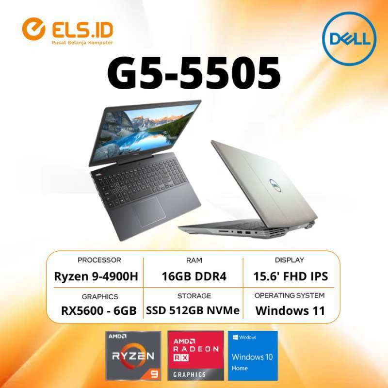 Jual Dell Gaming G5-5505 Ryzen 9-4900h 16gb Ssd 512gb Rx5600 15.6' W10 Di Seller Els Computer ...