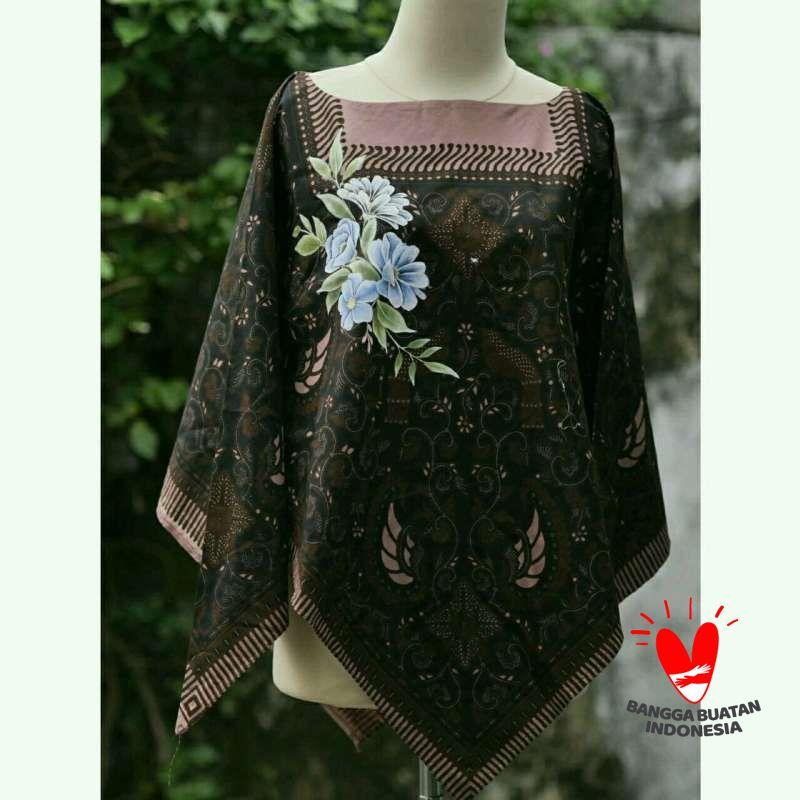 Jual Outer Batik Wanita Kombinasi Lukis Handpainting Model Segitiga ...