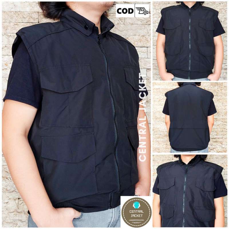 Promo Rompi Parasut Waterproof - Vest Pria Tebal - Rompi Motor - L ...