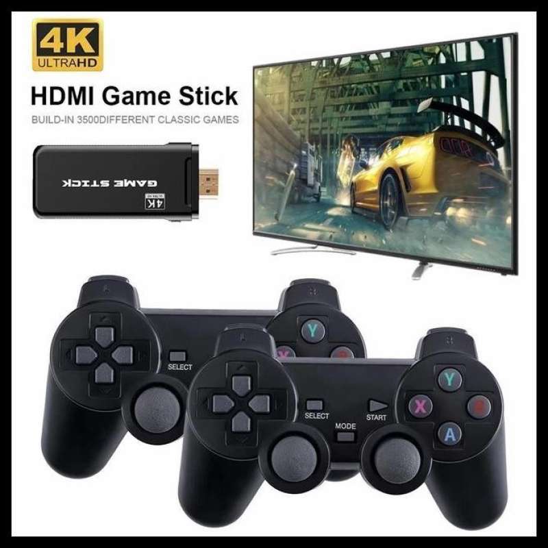 Jual PROMO GAME STICK 4K LITE RETRO VIDEO CONSOLE STIK WIRELESS GAMEPAD ...
