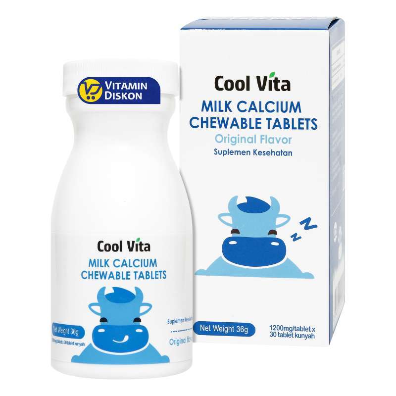 Jual Cool Vita Milk Calcium Chewable Original Flavor Isi 30 Tablet Di ...